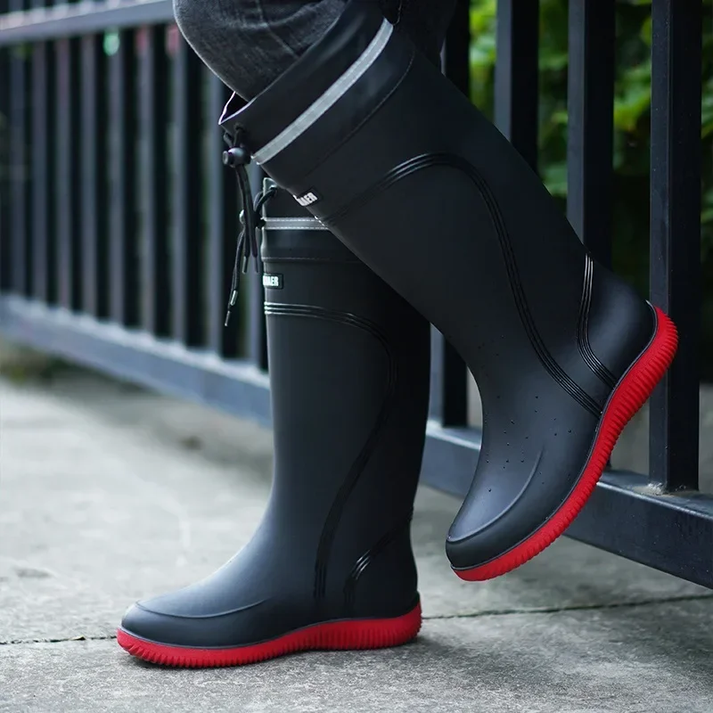 Men-s-Rain-Boots-Long-Tube-Water-Shoes-Non-slip-Waterproof-Safety-Work ...