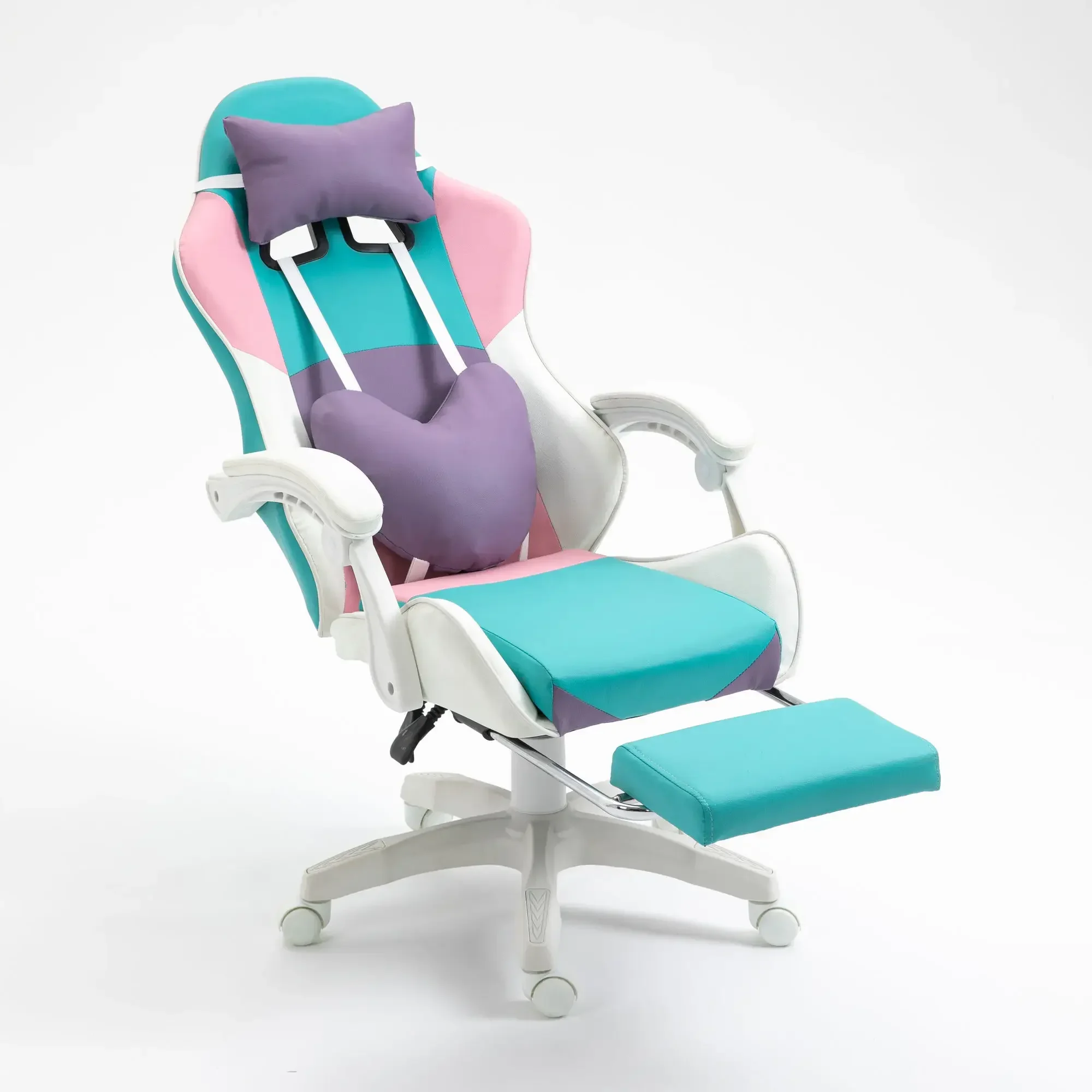 Gaming-chair-girls-pink-gamer-chair-office-chairs-with-footrest-bedroom ...
