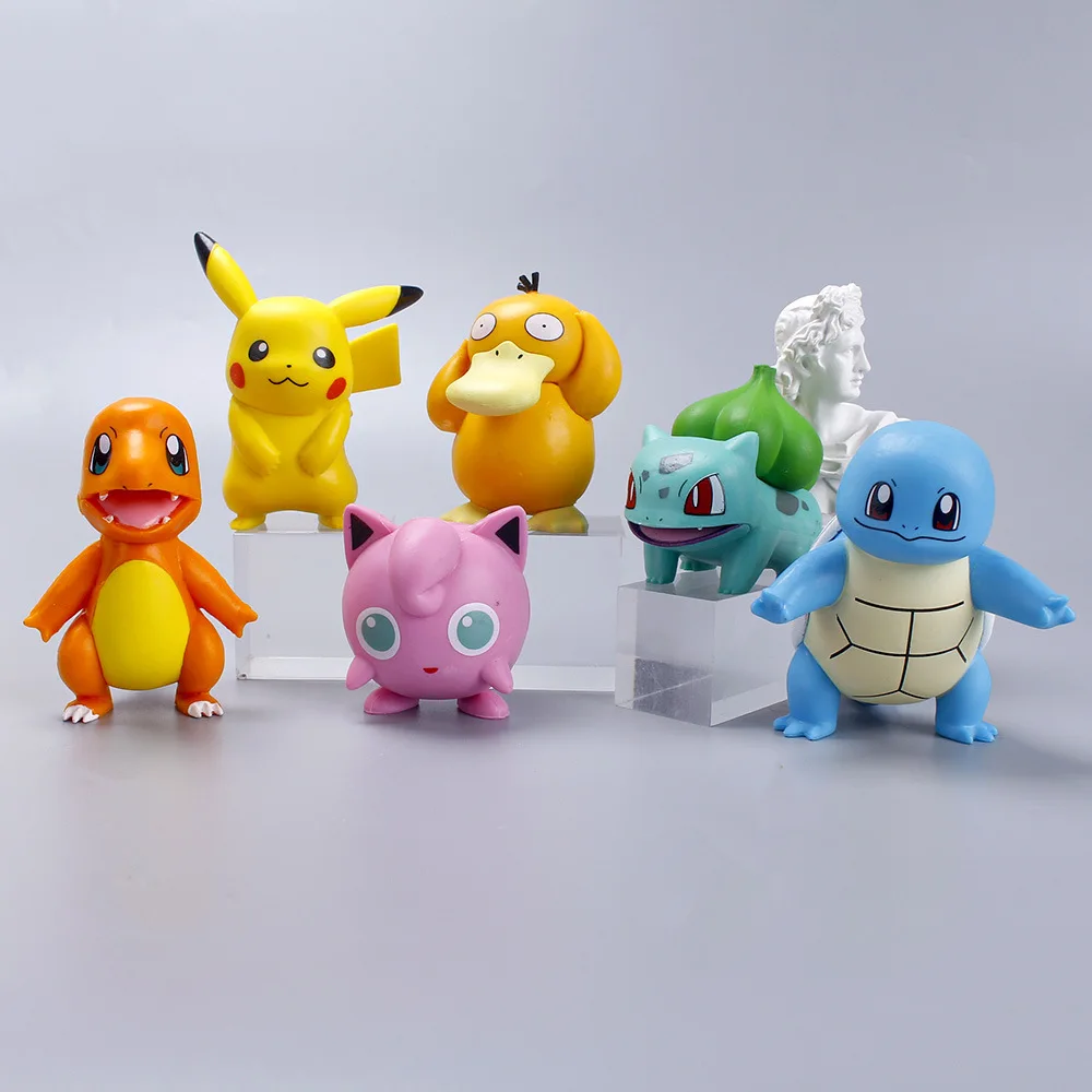 6Pcs-Lot-Pokemon-Anime-Toys-Cute-Pikachu-Psyduck-PVC-Cake-Decoration ...