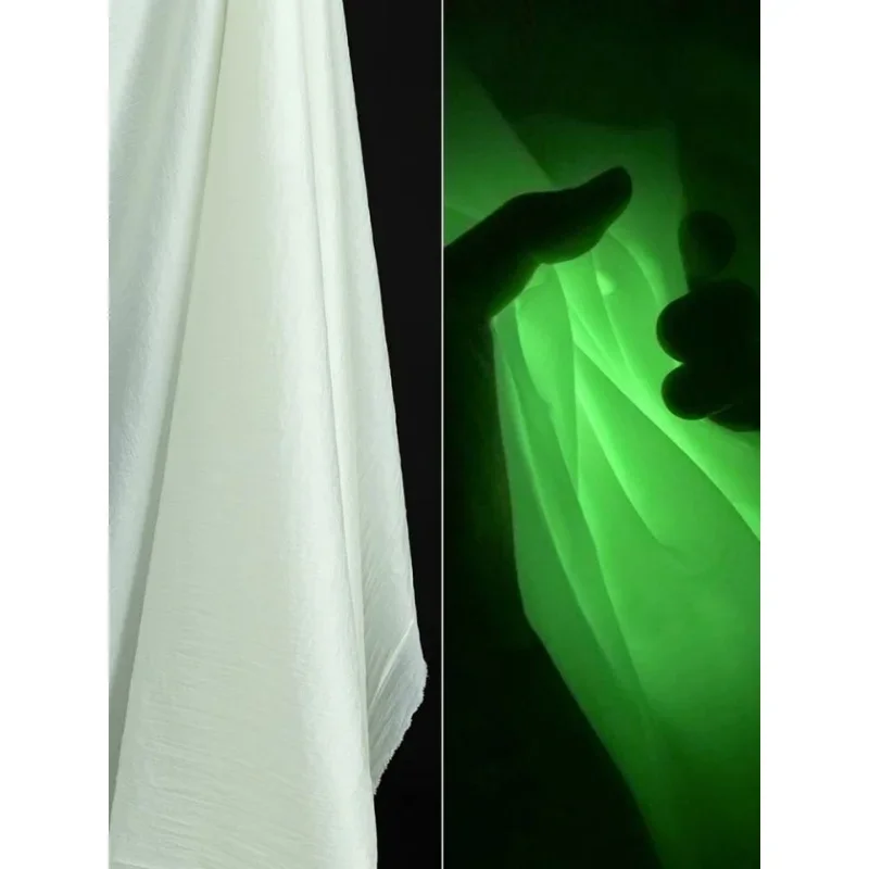 50cm/100cm Color-changing Luminous Satin Fabrics Glow in The Dark ...