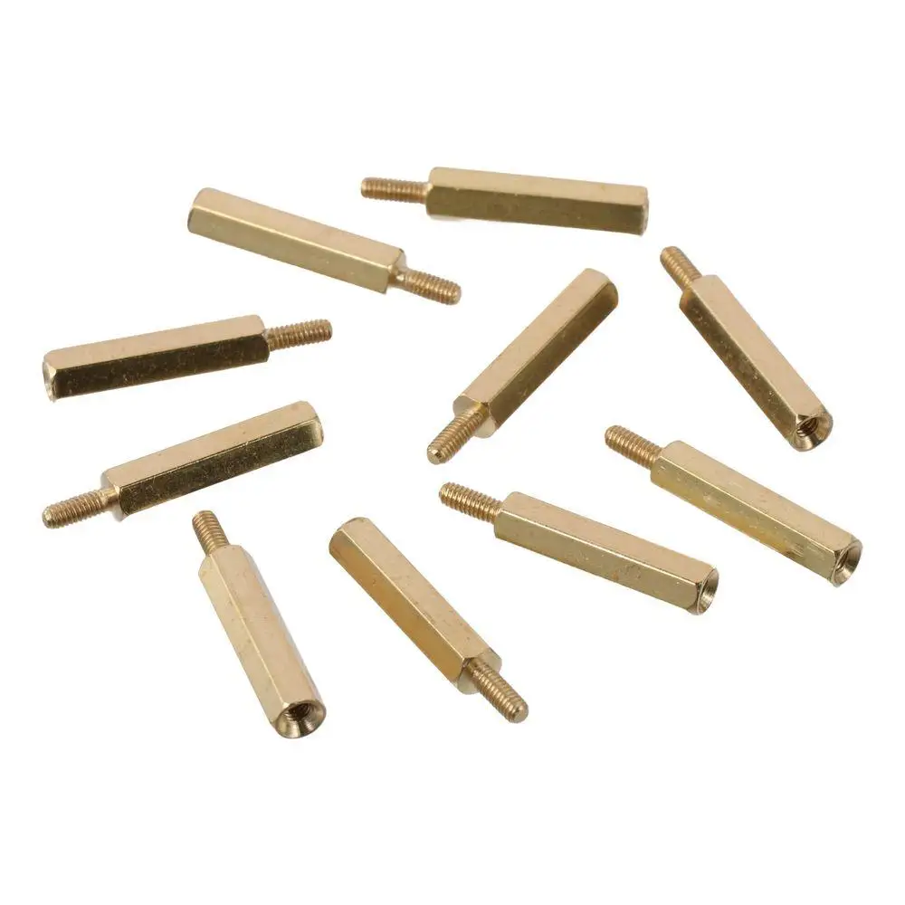 50pcs-Durable-Brass-Male-Female-Brass-Standoff-M2-5-20mm-6mm-Hex-PCB ...