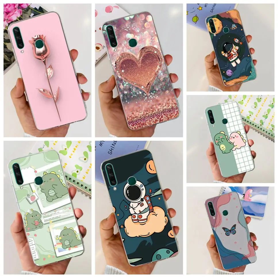 New-Case-For-Huawei-Y6p-MED-LX9-Luxury-Flower-Love-TPU-Soft-Silicone ...