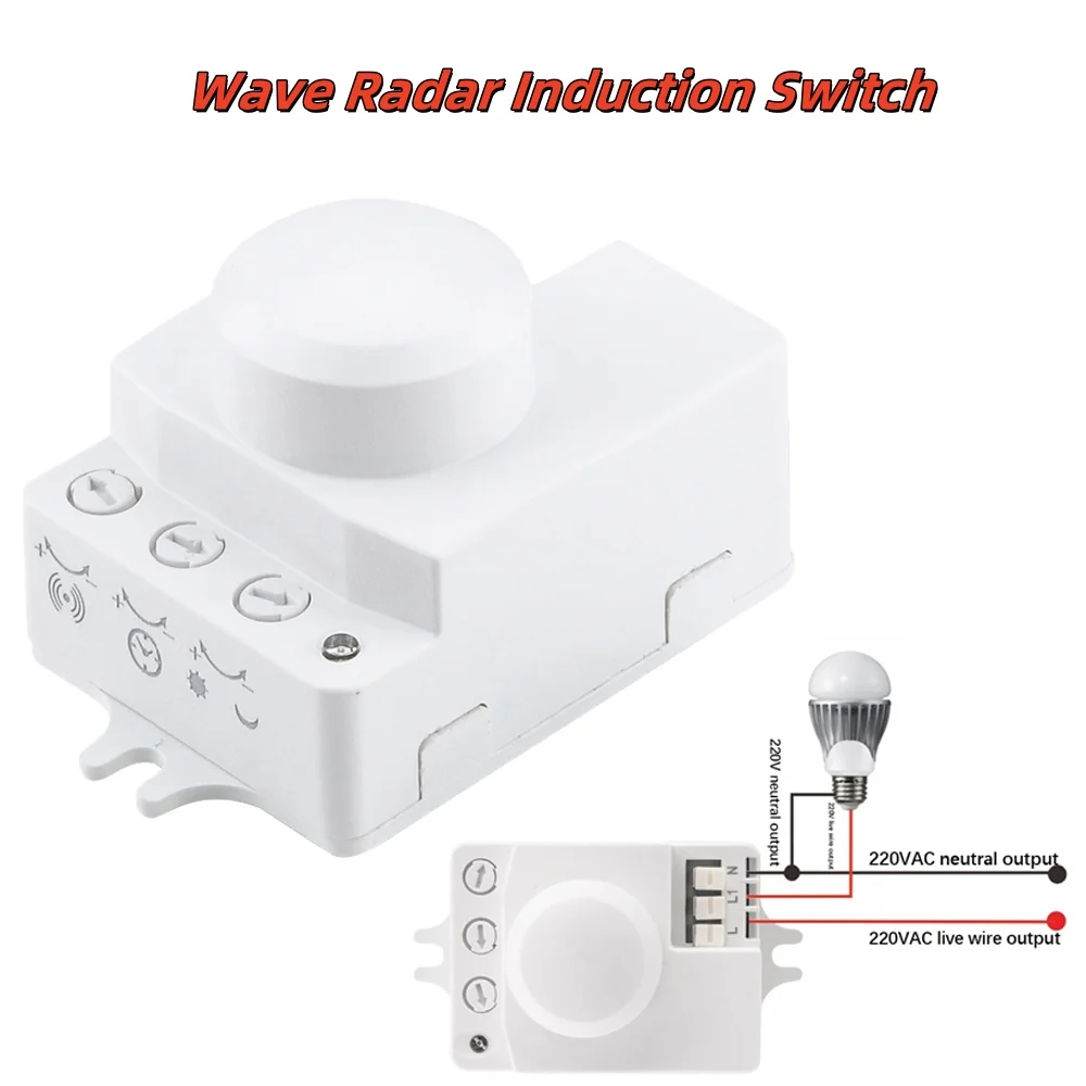 Microwave Radar Sensor Switch Controller 2-16m Human Body Induction On ...