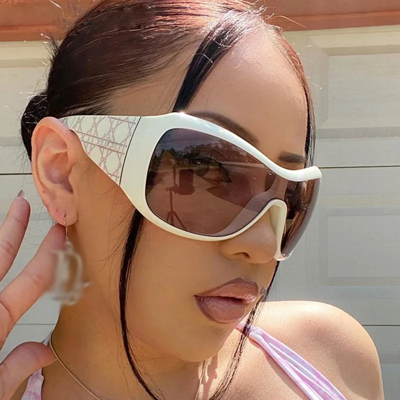 Future-Large-Frame-Oversized-Sunglasses-Big-Shades-Dark-Women-Punk-One-Piece-Y2k-Sport-Sun ...