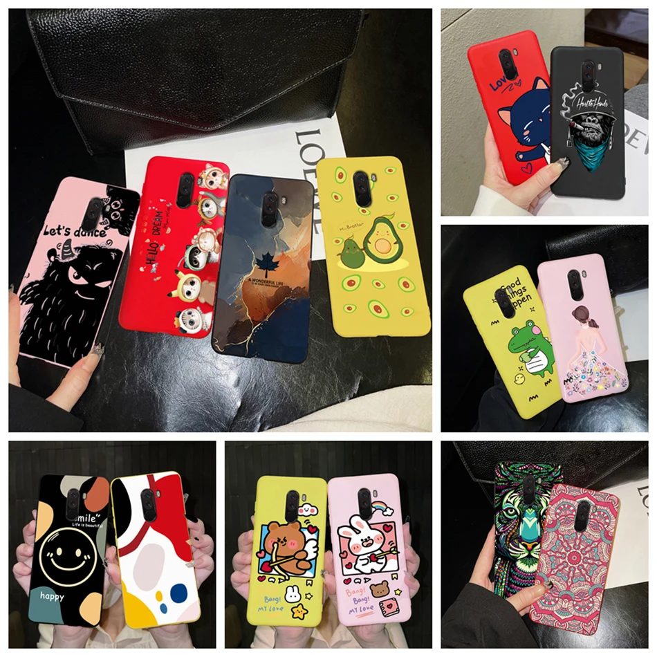 Cover-for-Xiaomi-Poco-Phone-F1-Back-Cover-Cute-Cat-Cartoon-Silicone ...