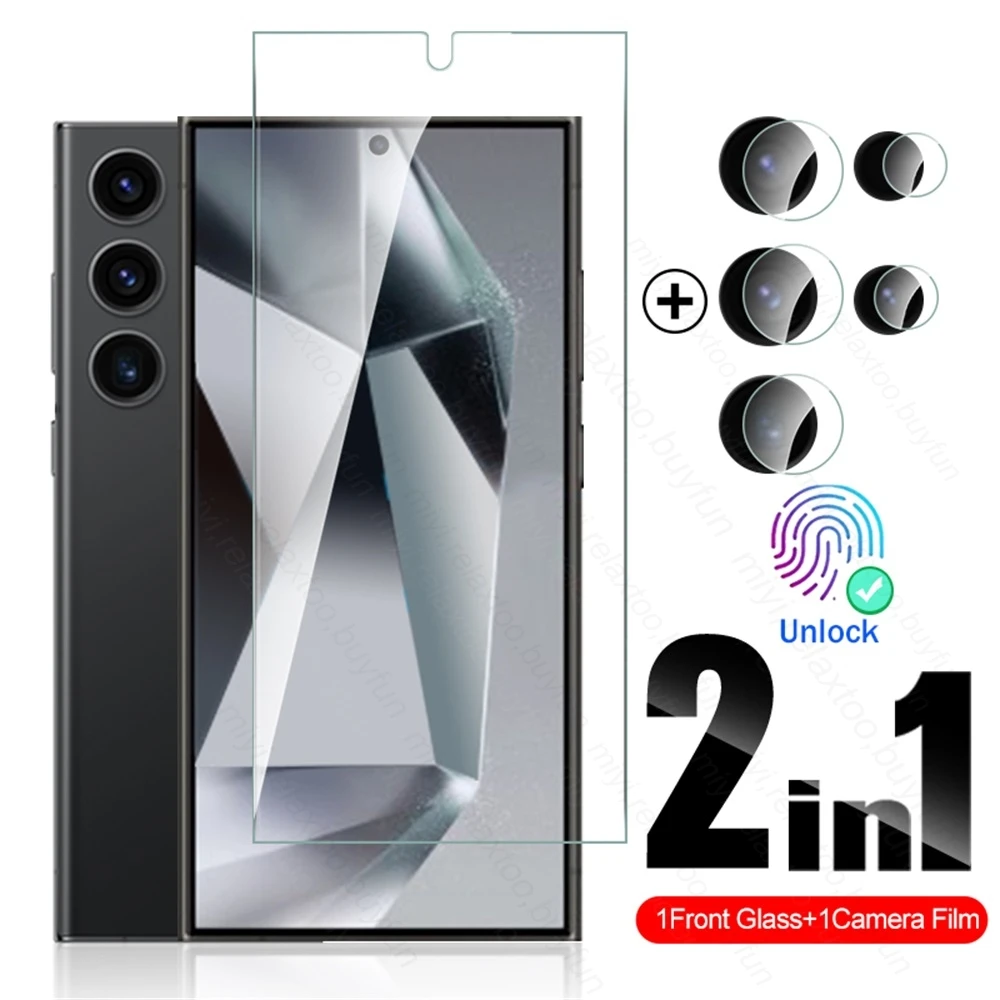 2In1-Camera-Lens-Screen-Protector-Tempered-Glass-Cover-For-Samsung ...