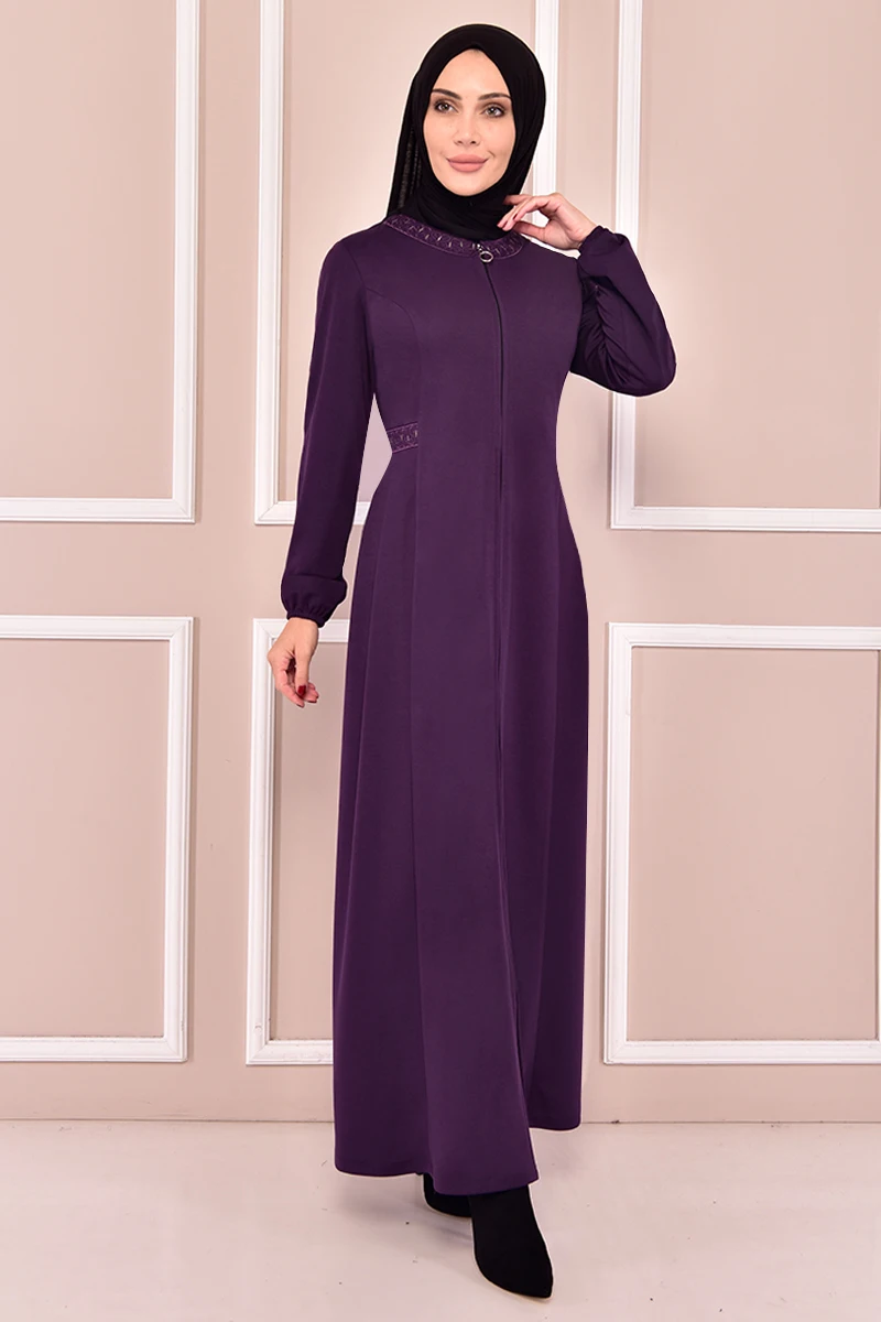 Chaqueta con cremallera para mujer, abrigo con velo turco musulmán ...