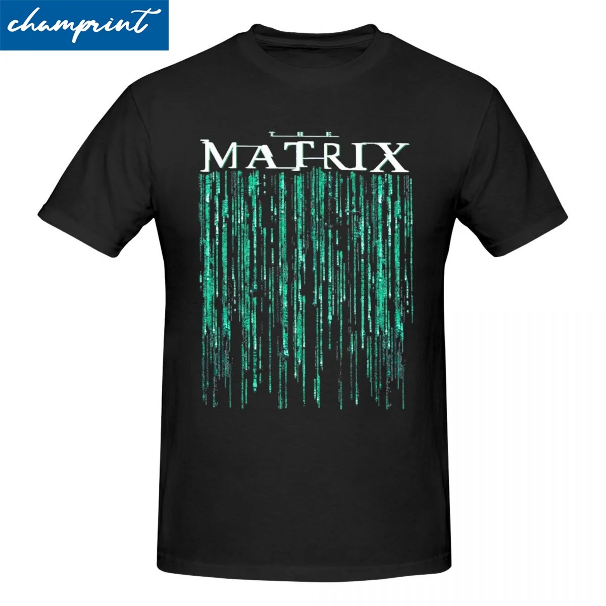 Printed-The-Matrix-Movie-Code-Logo-T-Shirt-Men-s-Round-Neck-Short ...
