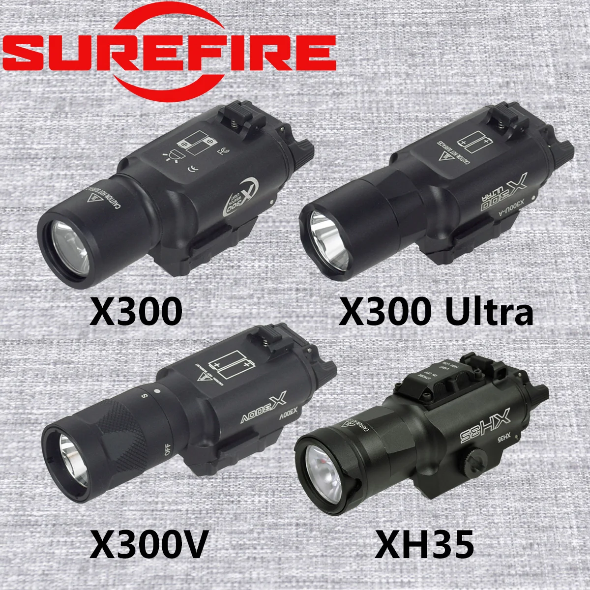 SureFire-Tactical-X300-X300U-Ultra-X300V-XH35-Metal-Pistol-Gun-Strobe ...