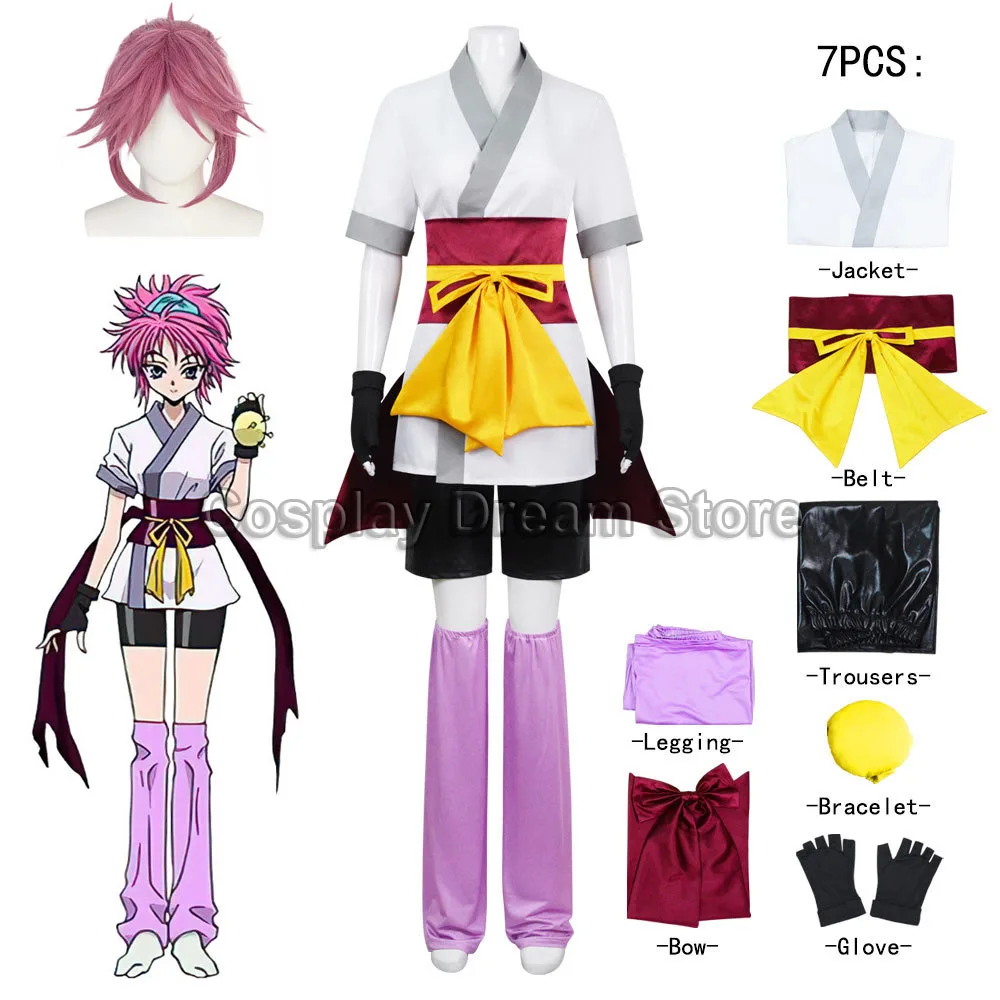 Anime-Hunter-X-Hunter-Machi-Komacine-Cosplay-Costume-Pink-Wig-Phantom ...