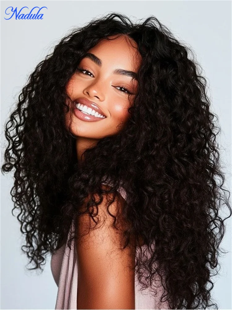 Nadula Blend & Secure Flip Over Headband Human Hair Wig Water Wave Wigs ...