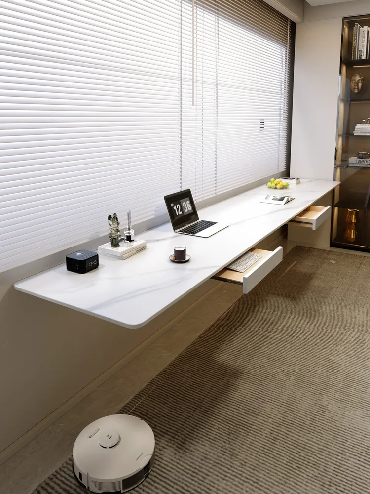 Desk-suspended-wall-mounted-slab-narrow-double-office-computer-desk ...