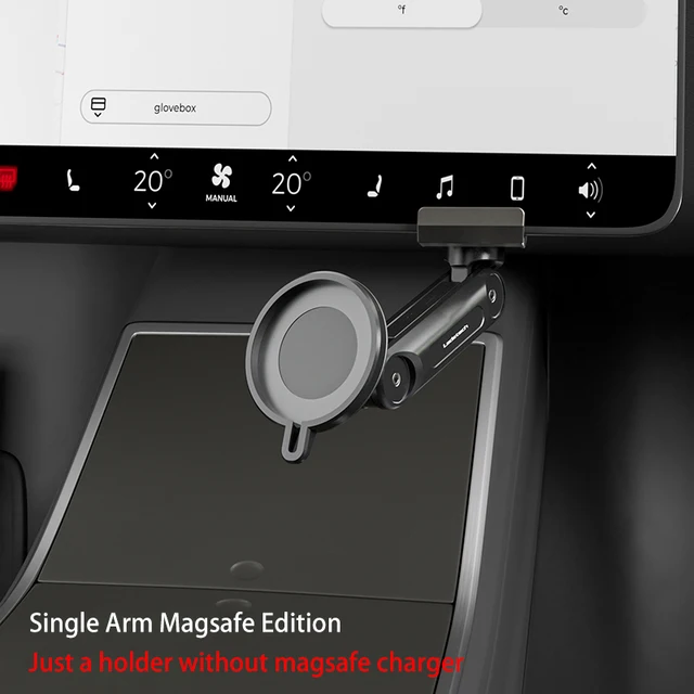 MOTENIO Foldable Wireless Magnetic Phone Hoder Phone Gripper for TESLA ...
