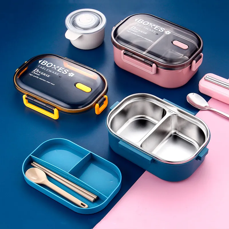 Double-Layer-Large-Capacity-Stainless-Steel-Lunch-Box-Leak-Proof-Bento ...