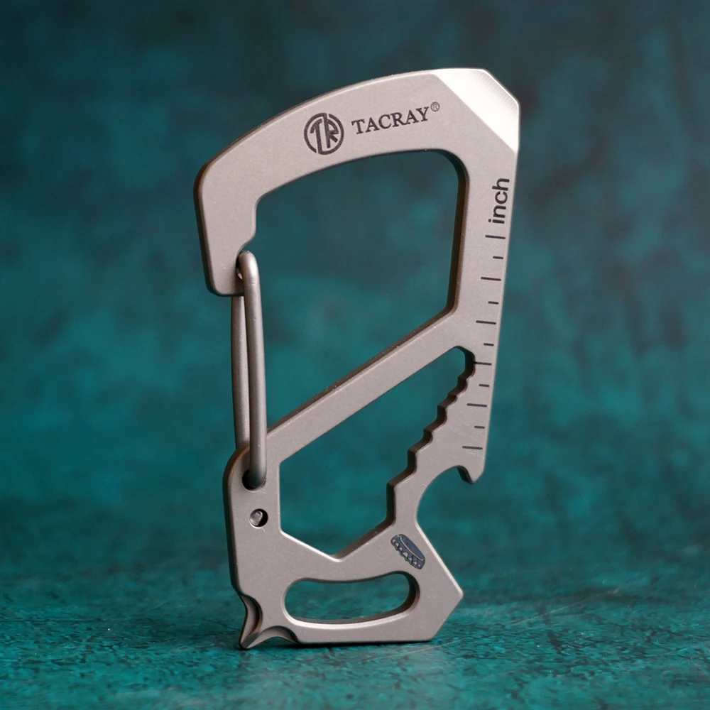 Titanium-Multifunction-Keychain-Tacray-Carabiner-Clip-EDC-Quick-Release ...