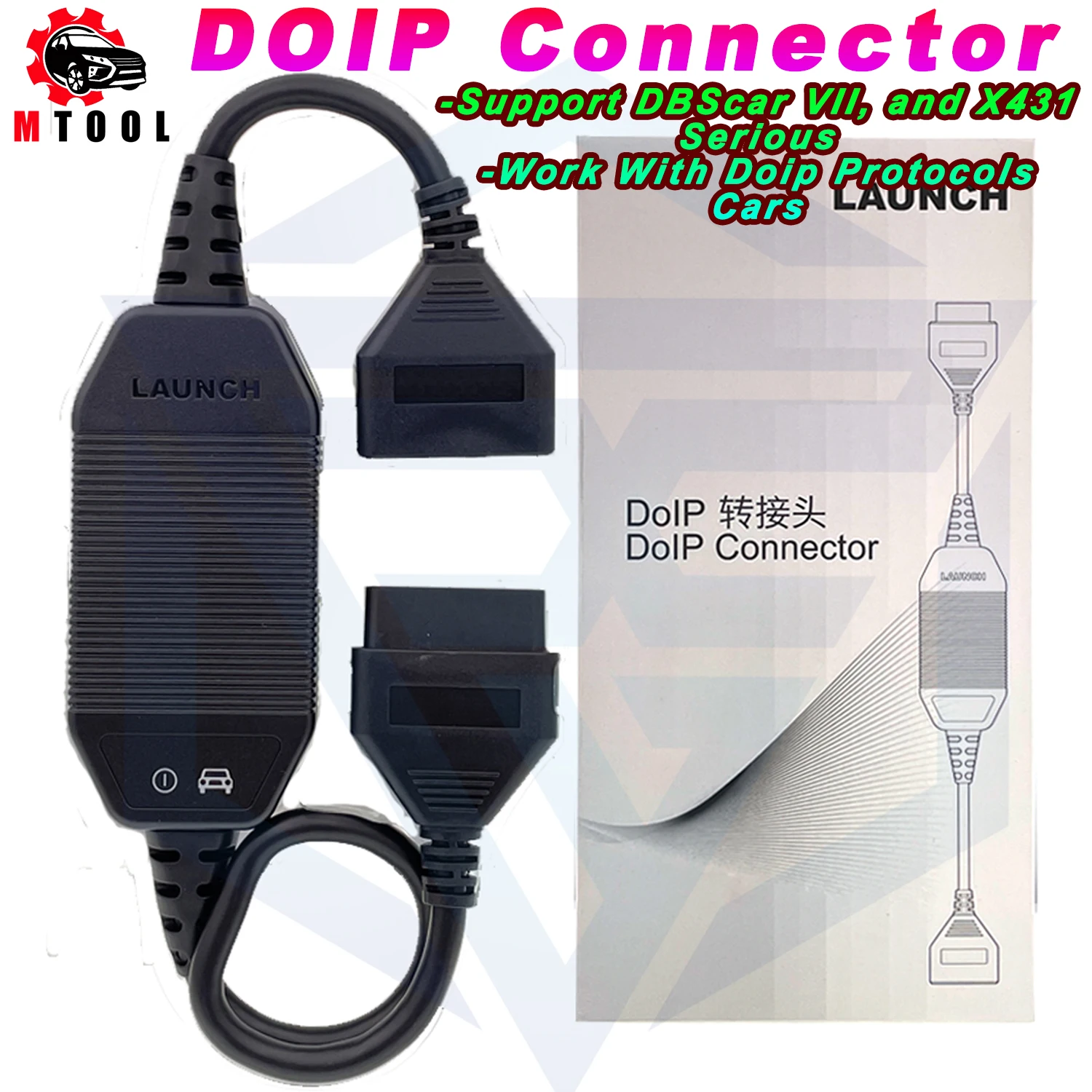 LAUNCH-X431-DOIP-Connector-Code-Reader-16pin-DIOP-Cable-Car-Diagnostic ...