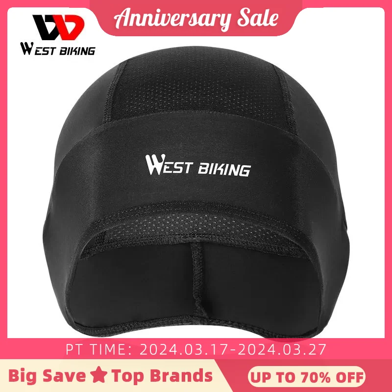 WEST BIKING Summer Cycling Skull Caps Anti-UV Bike Hat Helmet Liner Men ...