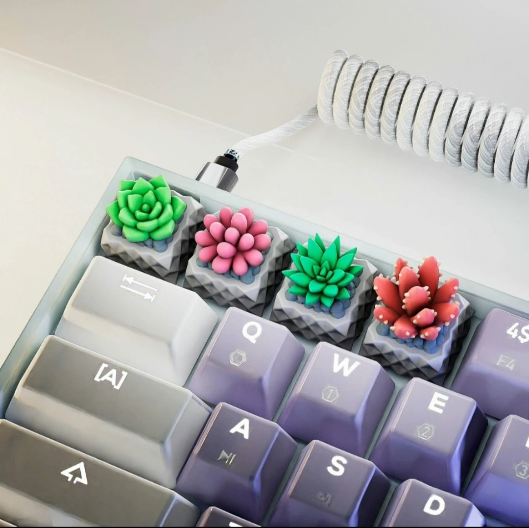 ECHOME-Original-Succulent-Plant-Keycap-Cute-3D-Resin-Key-Cap-for ...
