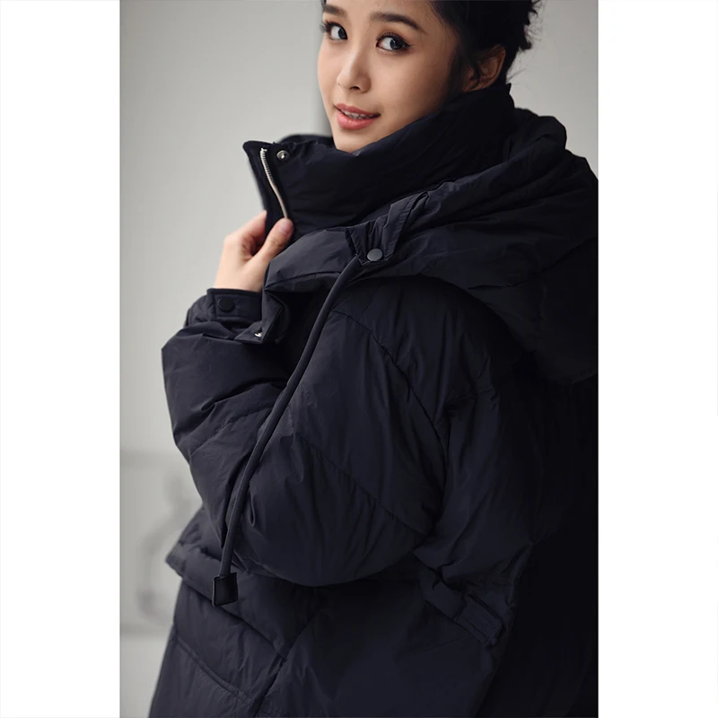 MICOCO-Y6711C-Korean-version-of-casual-white-eiderdown-with-large-loose ...