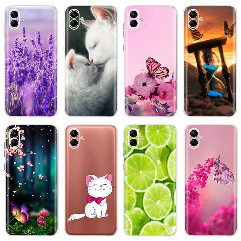 For Samsung Galaxy A04 Case 2022 New Fashion Painted Cover 6.5'' Soft Slim Phone Case For ...