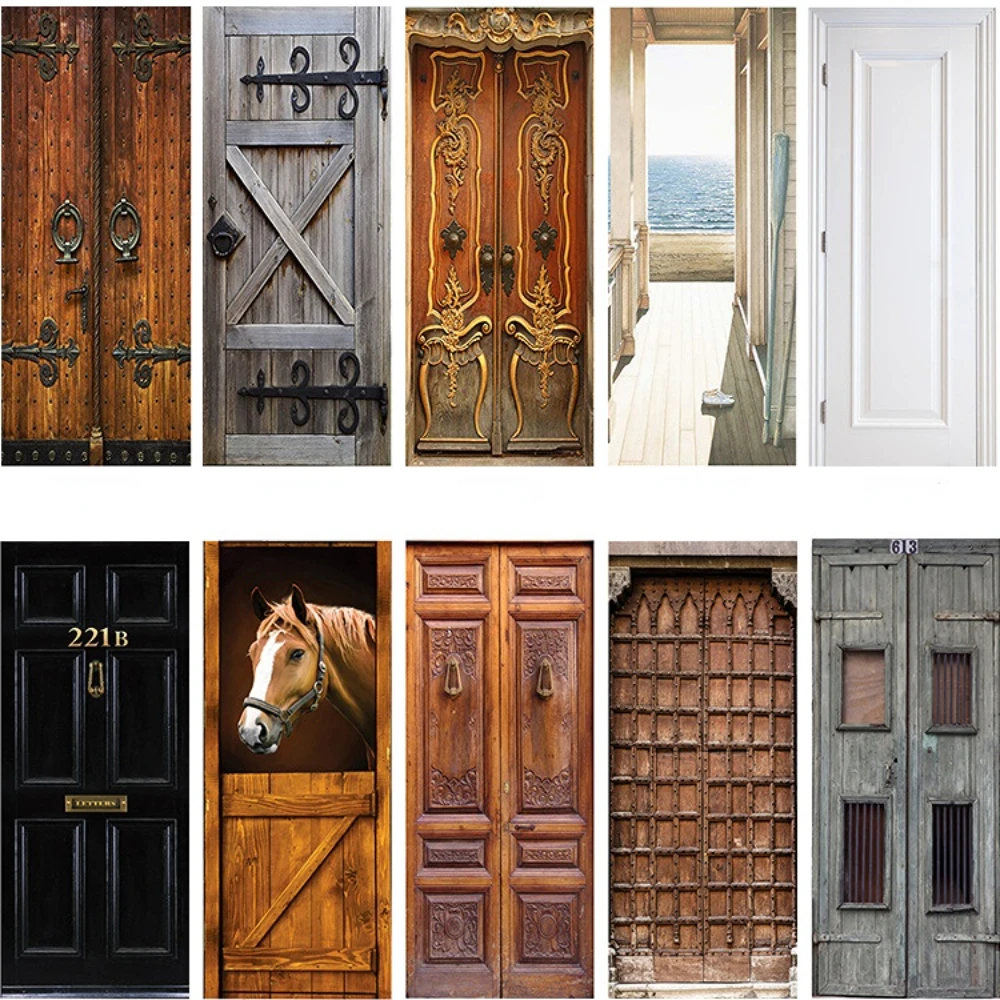 2PCS-Eco-friendly-3D-Door-Stickers-with-Self-adhesive-HD-Image-Size ...