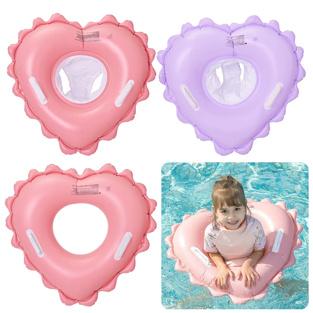 Heart-Shape-Baby-Swim-Ring-Tube-with-Handle-Safety-Seat-Swim-Ring ...