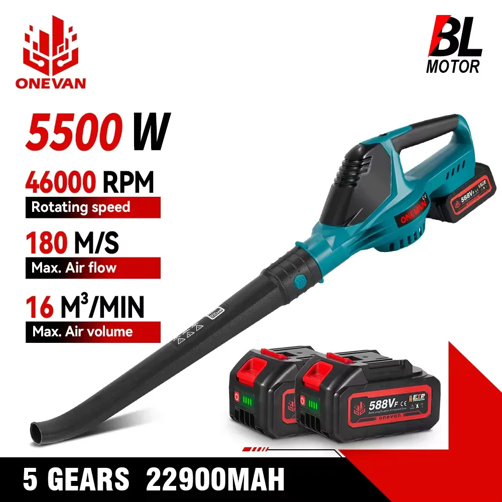 ONEVAN-5500W-Brushless-Electric-Air-Blower-Cordless-Leaf-Dust-Snow ...