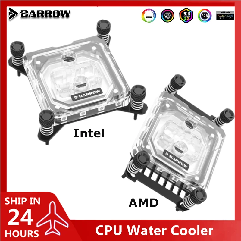 Barrow-CPU-Water-Block-For-Intel-Lga1700-1200-115X-AMD-AM4-AM5-Acrylic ...