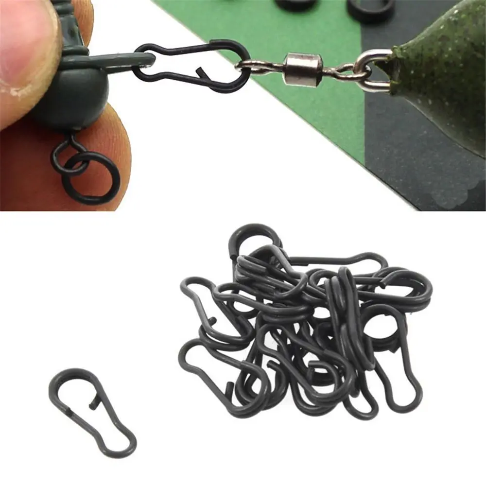 30pcs-lot-Carp-fishing-multi-clips-quick-change-connector-matte-black ...