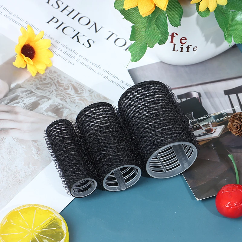 Multi-Size-Black-Self-Grip-Hair-Rollers-Hairdressing-DIY-Magic-Large ...