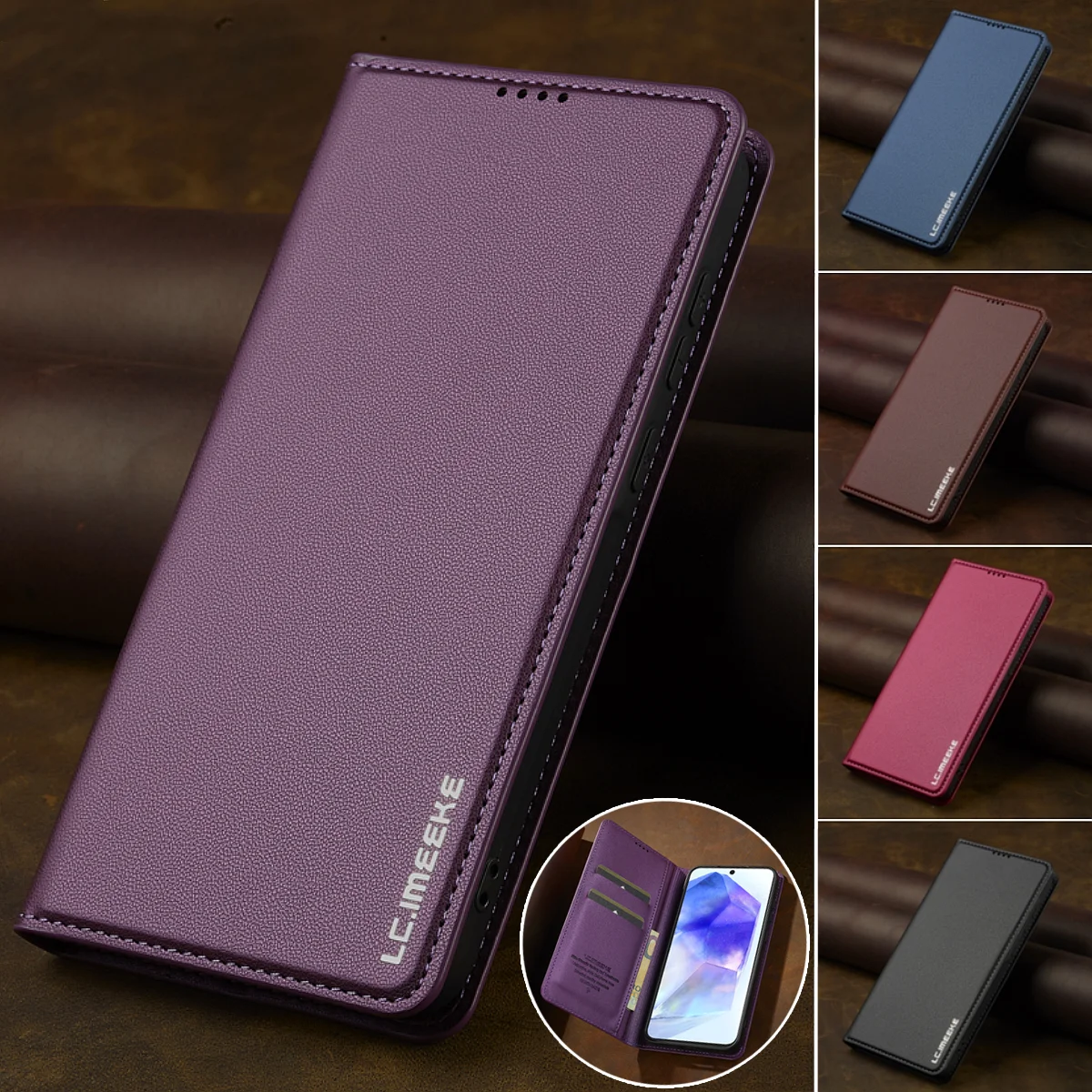 Premium Flip Leather Phone Case - Elegant Business Cover for S22 Ultra ...