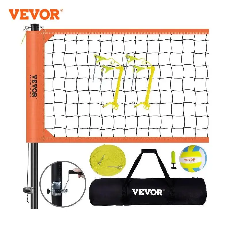 VEVOR-Outdoor-Portable-Volleyball-Net-System-Aluminum-Poles ...