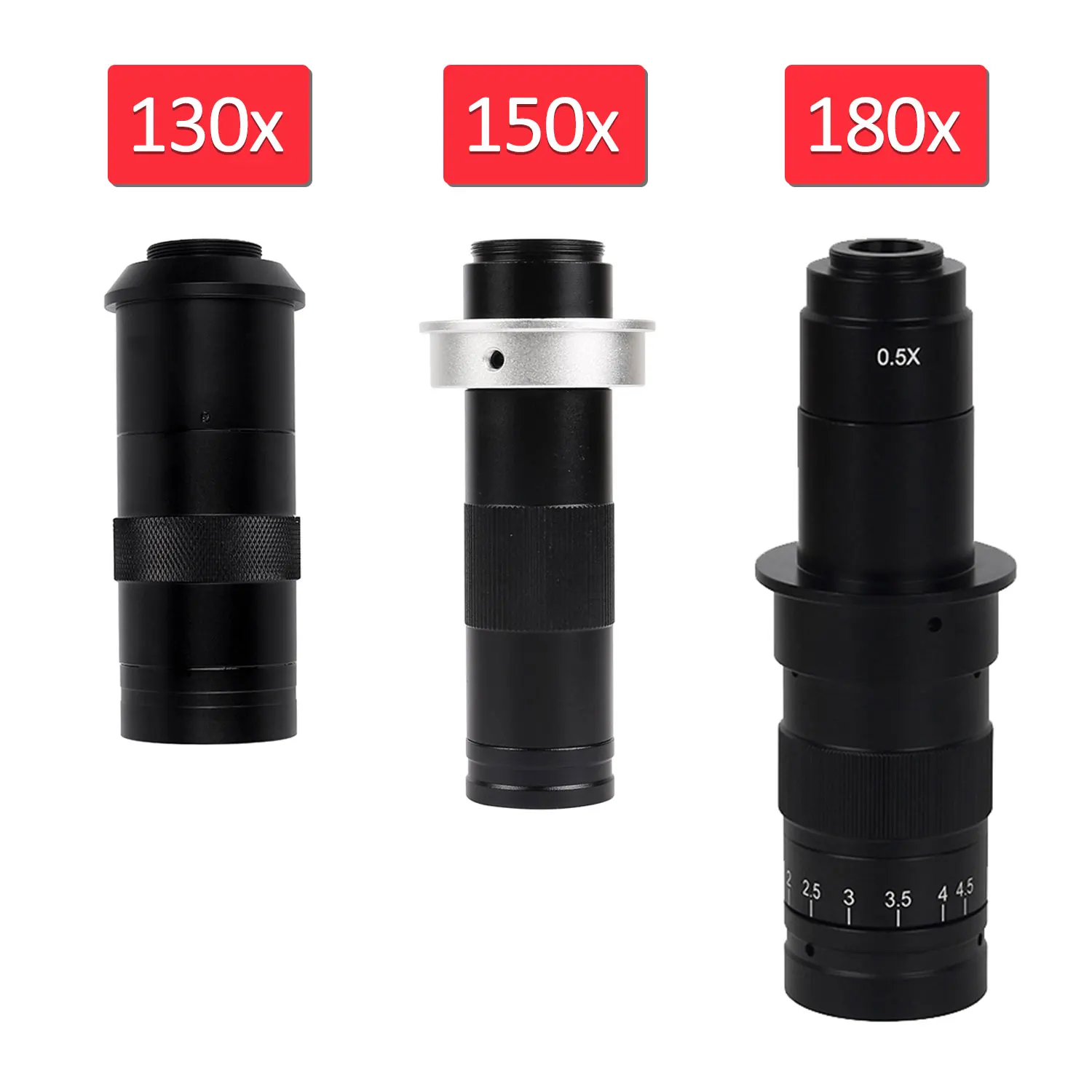 Lente-de-aumento-ajustable-180X-150X-130X-Zoom-C-lente-de-montaje-0-7x ...