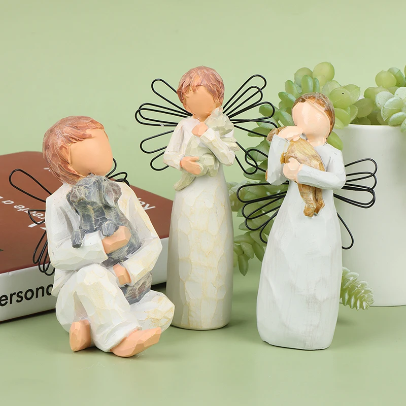 Angel-Hug-Dog-Statue-Wedding-Gift-Ornament-Resin-Decor-Figurine-Statues ...