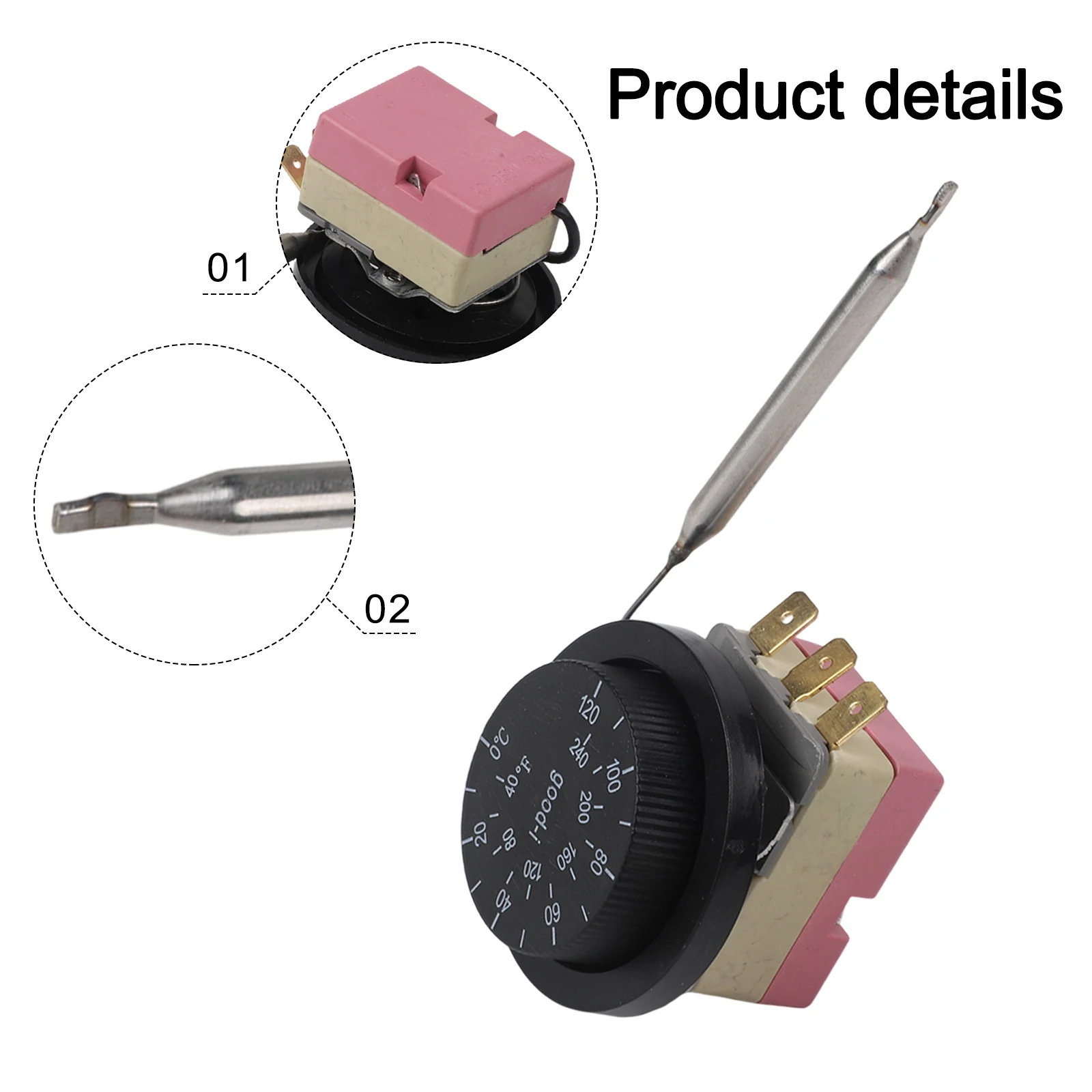 Adjustable Electric Fan Thermostat Switch Radiator Temperature Control ...
