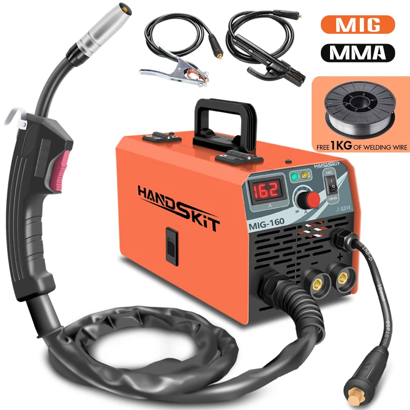 MIG-Welder-220V-160-Welding-Machine-MIG-0-8-1-0-Flux-cored-MMA-TIG ...