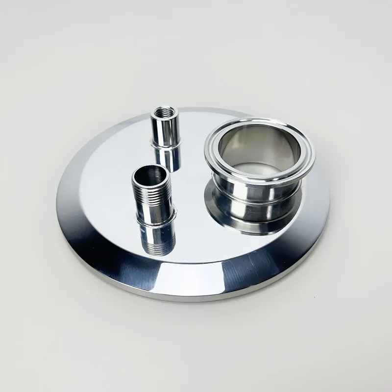 3A-6-OD167mm-Tri-clamp-Extraction-Blind-Plate-With-2-Ferrule-Clamp-And ...