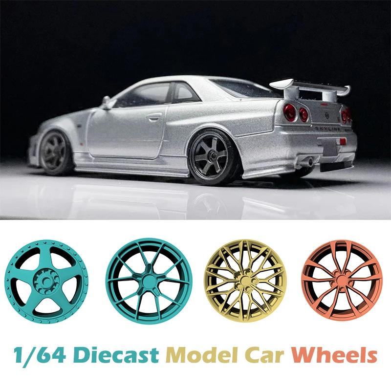 1/64 Wheels Diecast Car Rubber Tires for 64 Scale Alloy Vehicle ...