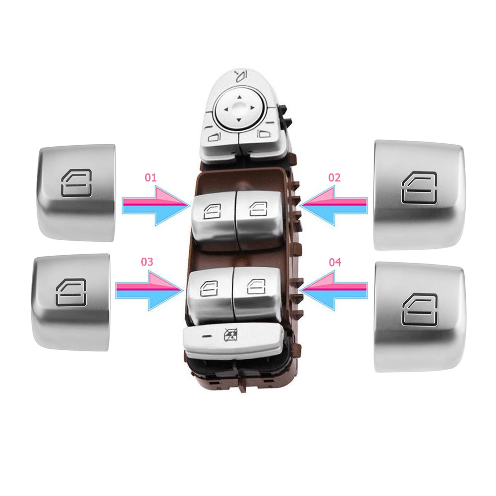 Master Window Switch Repair Button Cover Cap Fl For Mercedes Benz C ...