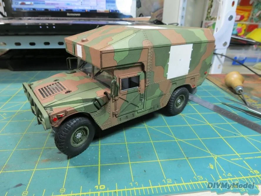 DIYMyModeI M 997 HMMWV Maxi US Humvee field ambulance DIY Handcraft ...