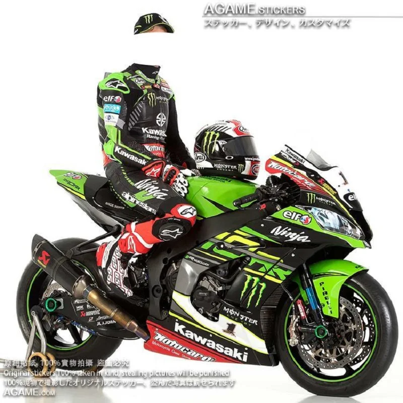 For-Kawasaki-Motorcycle-Sticker-ZX-10rr-Full-Car-Decal-ZX10R-SBK-Drawn ...