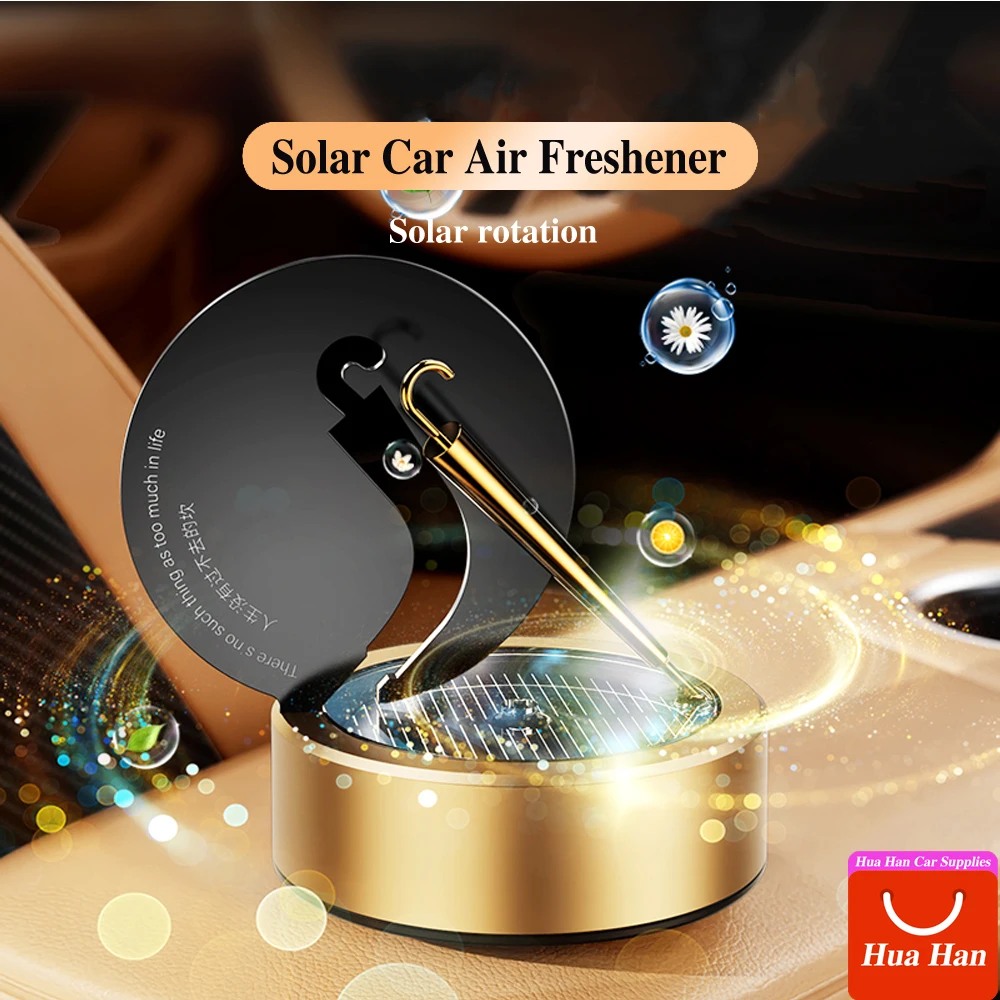 Solar-Car-Air-Freshener-Rotate-Fragrance-Auto-Flavoring-Decoration ...