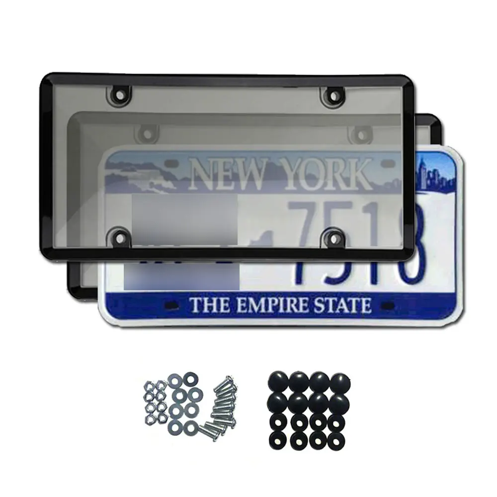 Car-Truck-License-Plate-Frame-Holder-USA-Bracket-Shield-Triple-Combo ...