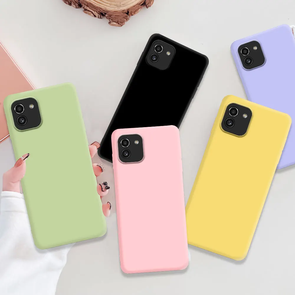 For-Samsung-A03-Case-Liquid-Soft-Silicone-TPU-Back-Cover-For-Samsung ...