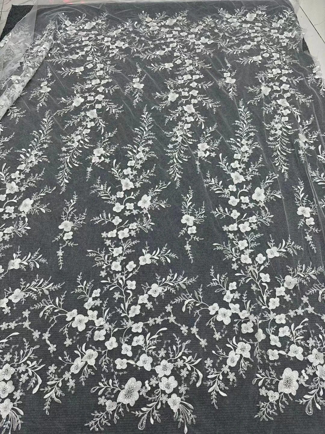 White-African-Beads-Groom-Tulle-lace-Fabric-2023-High-Quality-Sequins ...