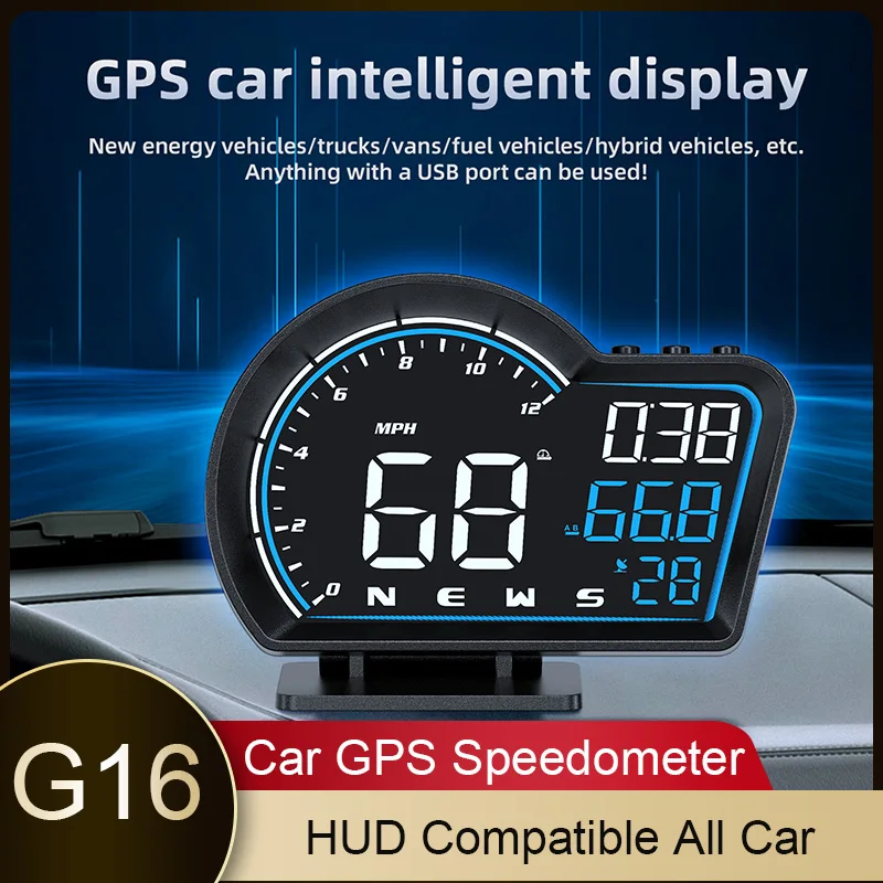 G16 GPS Head Up Display Car digital Speedometer Odometer Electronics ...