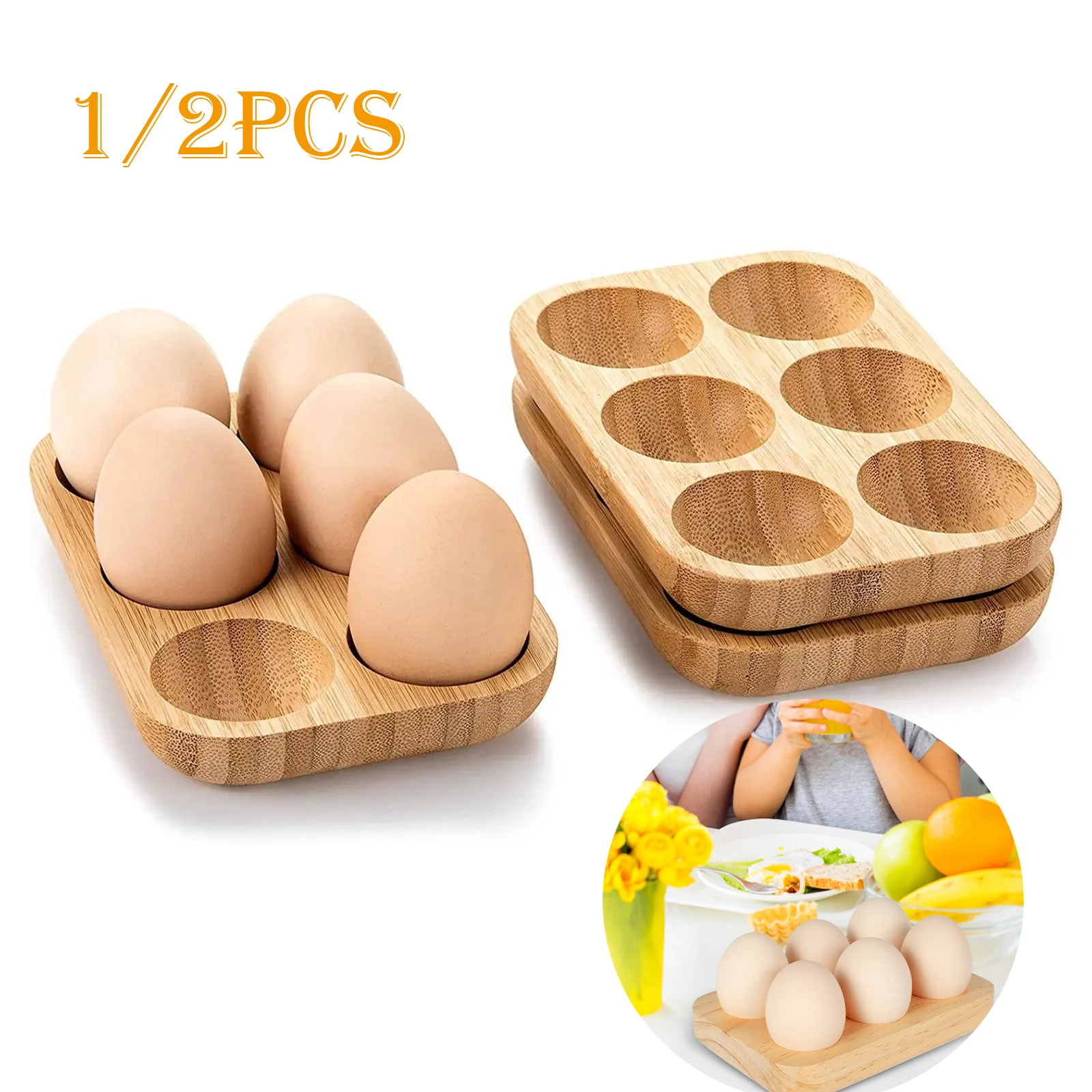 Wooden-Egg-Storage-Box-Eggs-Tray-Home-Storage-Rack-Egg-Holder-Double ...