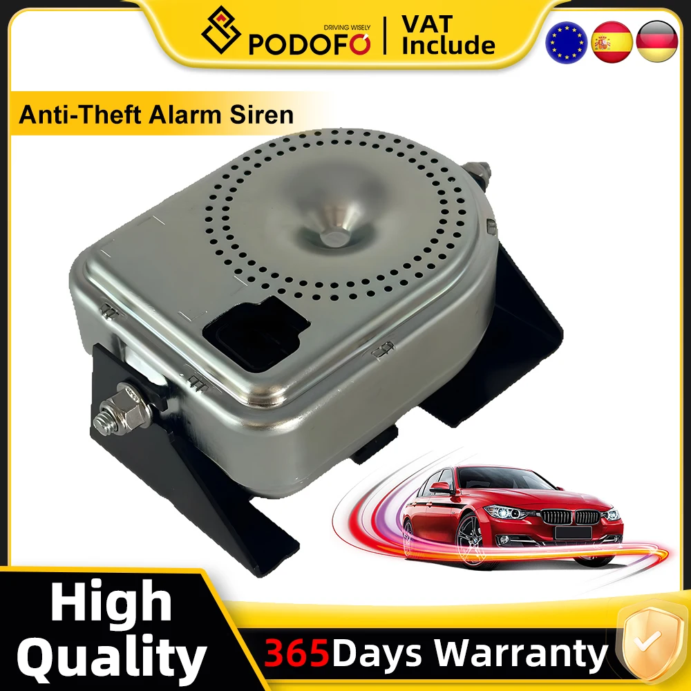 Podofo 1 Pcs Horn Alarm Siren Car Alarm Ciren Anti-Theft Alarm Siren ...