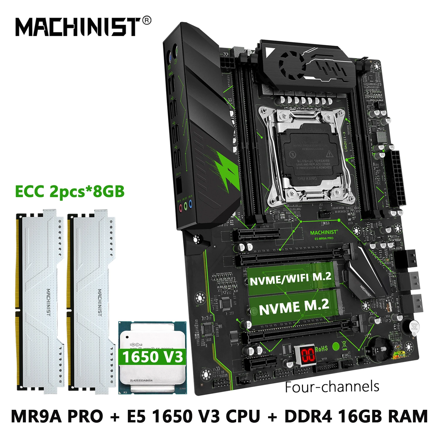 Machinist X99 Motherboard Set Kit Lga 2011 3 Xeon E5 1650 V3 Cpu
