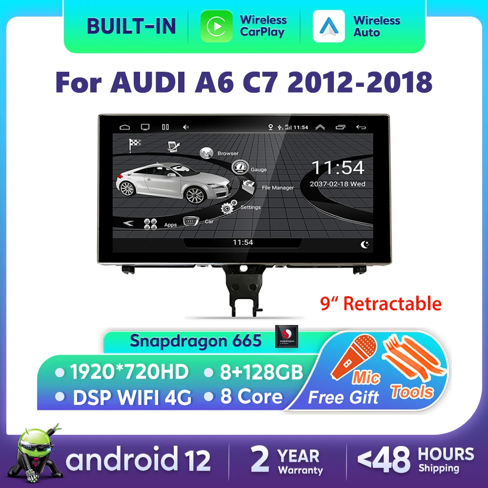Android 12 CarPlay For Audi A6 C7 A7 2012~2018 MMI 3G RMC Car ...